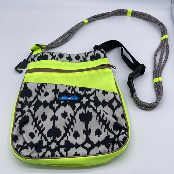 Kavu | Bags | Kavu Crossbody Black And Neon Yellow Bag | Poshmark